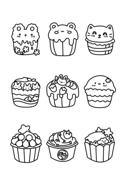 甜品卡通简笔画怎么画_甜品卡通简笔画教程-第1张图片-山城妙识