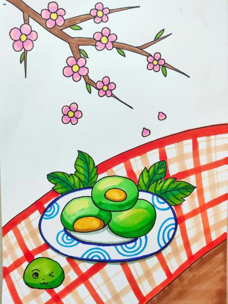 青团子怎么画简笔画_青团子简笔画步骤-第2张图片-山城妙识