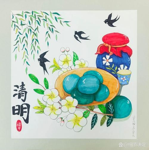 青团子怎么画简笔画_青团子简笔画步骤-第3张图片-山城妙识