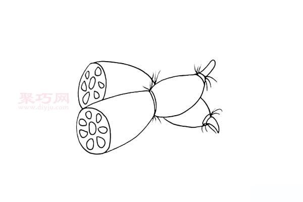 藕片简笔画怎么画_藕片简笔画步骤-第2张图片-山城妙识 藕片简笔画怎么画_藕片简笔画步骤-第2张图片-山城妙识