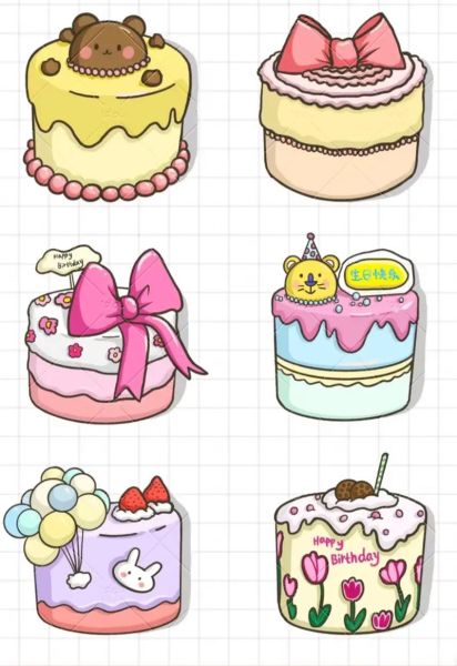 蛋糕简笔画彩色_可爱怎么画-第3张图片-山城妙识