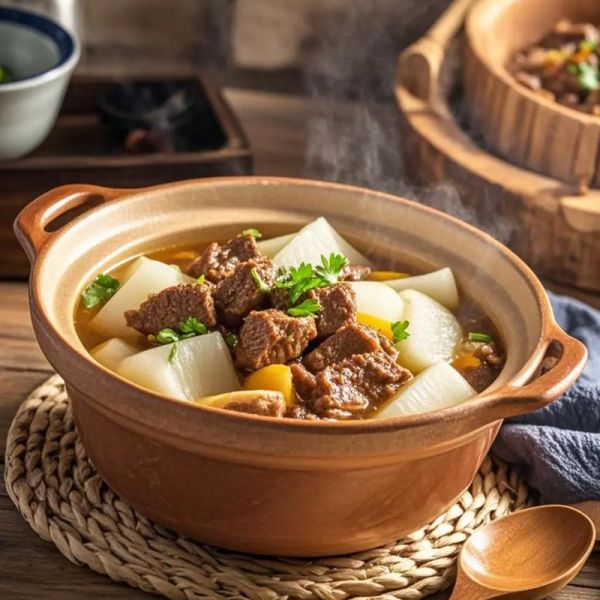 萝卜炖牛肉汤怎么做_萝卜炖牛肉汤用什么萝卜好-第1张图片-山城妙识