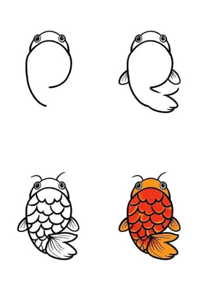 鱼简笔画怎么画_鱼简笔画涂色技巧-第2张图片-山城妙识
