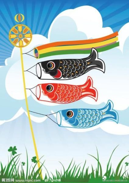 鲤鱼旗简笔画怎么画_鲤鱼旗简笔画步骤图-第1张图片-山城妙识