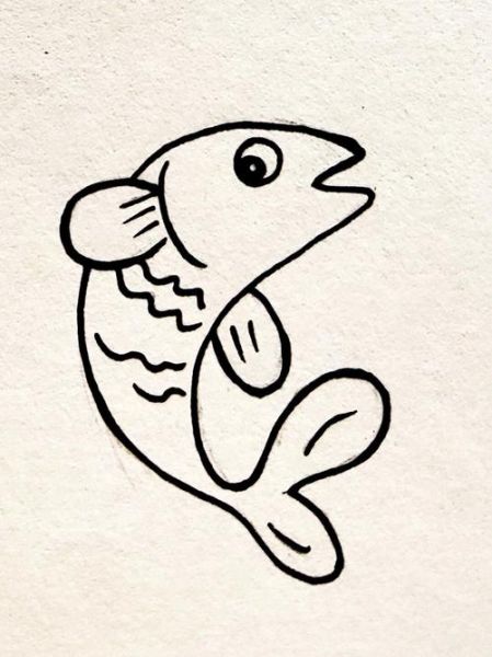 鱼类简笔画怎么画_适合初学者的鱼画法-第1张图片-山城妙识