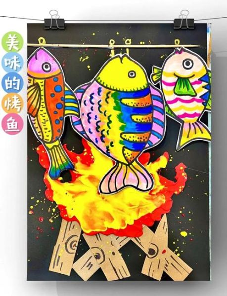 烤鱼简笔画怎么画_烤鱼图片简笔画步骤-第3张图片-山城妙识 烤鱼简笔画怎么画_烤鱼图片简笔画步骤-第3张图片-山城妙识