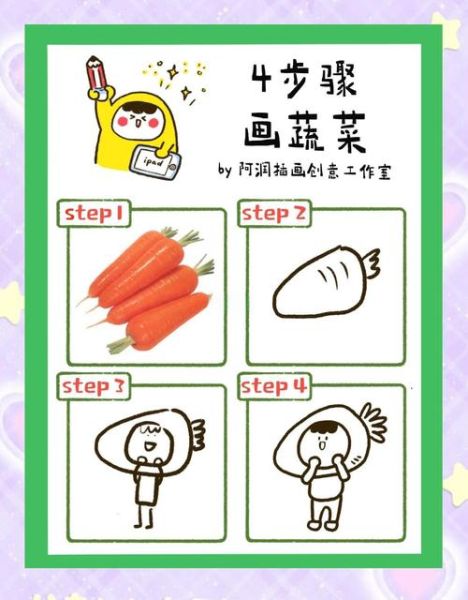 蔬菜简笔画卡通怎么画_蔬菜卡通画教程-第2张图片-山城妙识