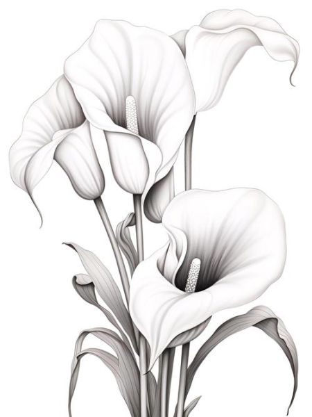 马蹄莲简笔画步骤_马蹄莲图片怎么画好看-第3张图片-山城妙识