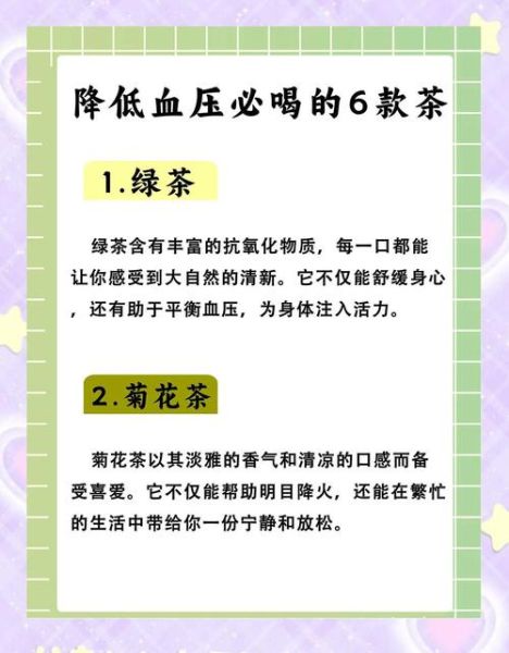 降压茶有哪些_喝什么茶降血压最好-第1张图片-山城妙识