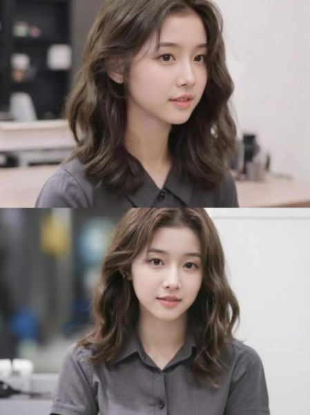 蛋卷头发型图片中长发_适合什么脸型-第1张图片-山城妙识