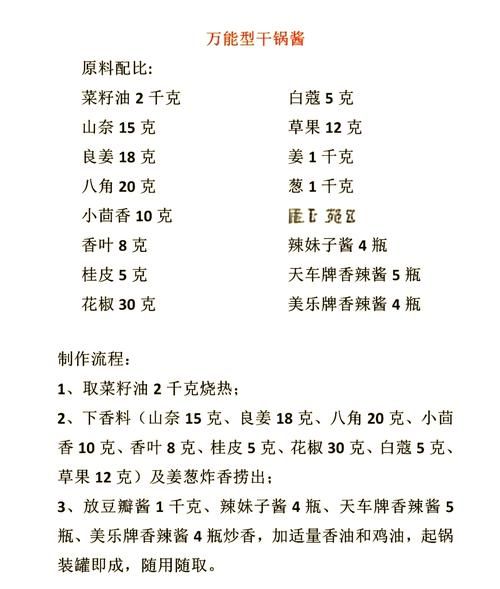 麻辣底料配方怎么做_正宗川味比例是多少-第3张图片-山城妙识