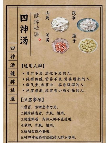 四神汤标准配方比例_四神汤功效与作用-第3张图片-山城妙识