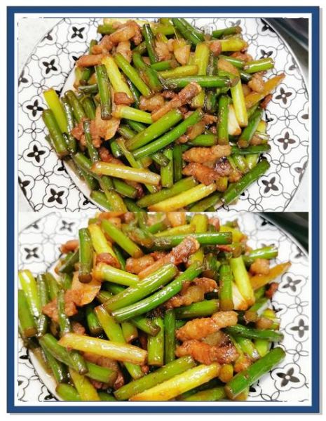 蒜苔炒肉片怎么炒才嫩_蒜苔炒肉片家常做法-第1张图片-山城妙识