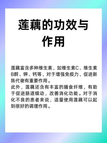 莲藕的功效与作用禁忌_什么人不能吃莲藕-第2张图片-山城妙识