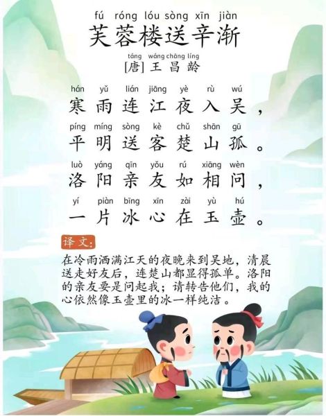 芙蓉楼送辛渐表达了诗人什么感情_王昌龄为何写寒雨孤山-第1张图片-山城妙识