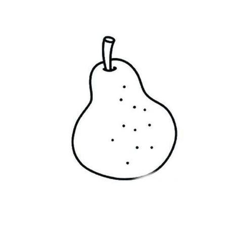 雪梨图片简笔画怎么画_雪梨简笔画步骤图解-第2张图片-山城妙识