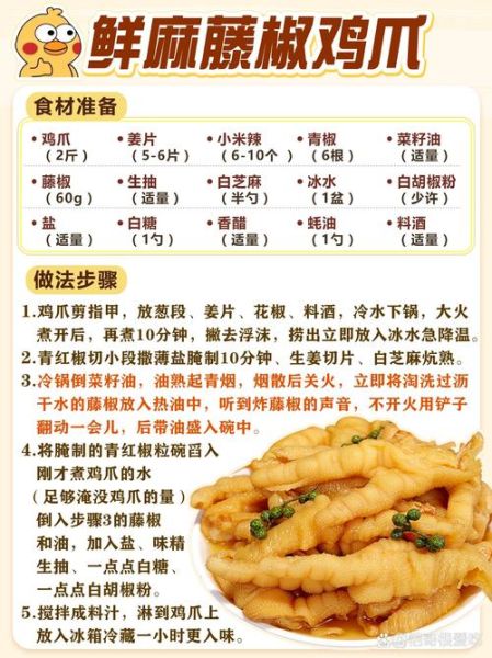 凉拌鸡爪怎么做_凉拌鸡爪配料有哪些-第1张图片-山城妙识