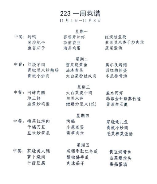 食堂菜谱大全带图片_一周不重样怎么搭配-第3张图片-山城妙识