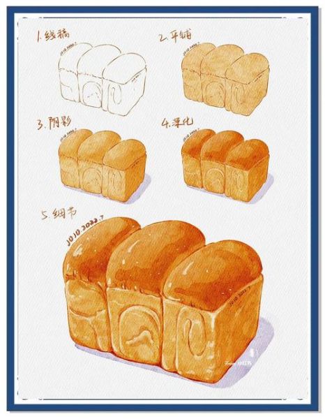 面包简笔画怎么画_面包涂色步骤-第2张图片-山城妙识