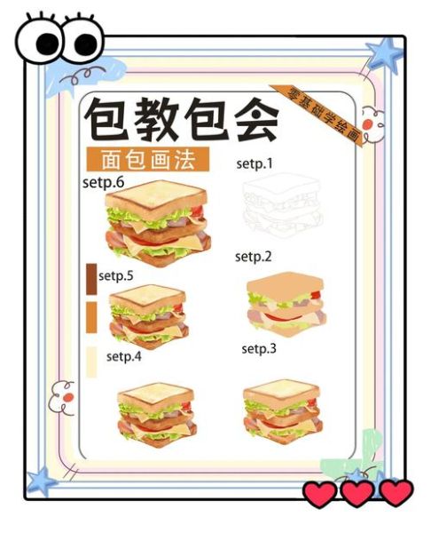 面包简笔画怎么画_面包简笔画步骤图解-第2张图片-山城妙识