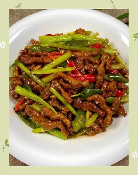 芹菜炒肉丝怎么炒才嫩_家常芹菜炒肉丝做法-第2张图片-山城妙识