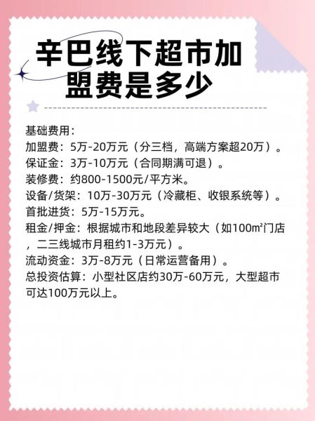 超市加盟店需要多少钱_超市加盟店利润怎么样-第3张图片-山城妙识