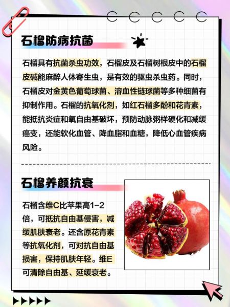石榴的功效与作用_吃石榴有什么好处-第3张图片-山城妙识