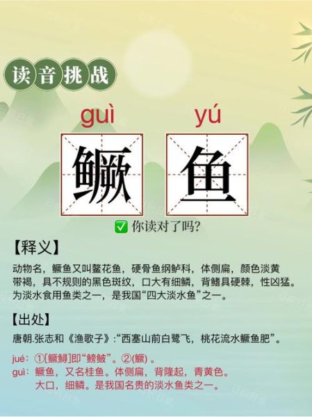 桃花流水鳜鱼肥怎么读_鳜鱼肥的正确读音-第1张图片-山城妙识