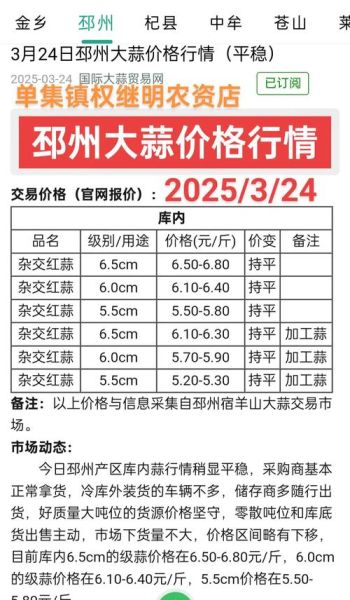 今天大蒜价格多少钱一斤_大蒜价格走势分析-第1张图片-山城妙识