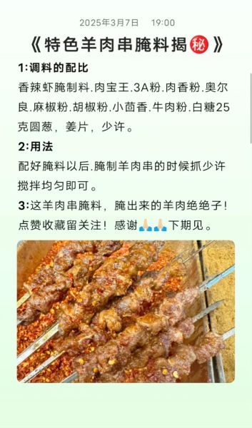 羊肉串烧烤配方_如何腌制才入味-第2张图片-山城妙识