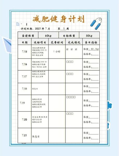 减肥运动计划_如何制定-第1张图片-山城妙识