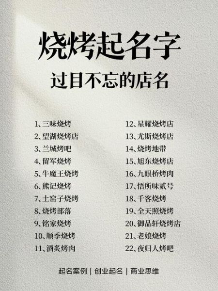 烧烤店名字怎么取顺口_烧烤店起名技巧-第1张图片-山城妙识