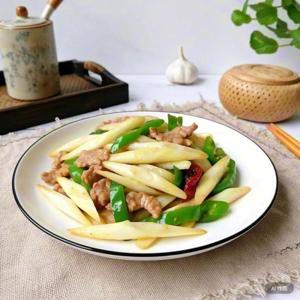 茭白炒肉片怎么炒好吃_茭白炒肉片需要焯水吗-第1张图片-山城妙识 茭白炒肉片怎么炒好吃_茭白炒肉片需要焯水吗-第1张图片-山城妙识