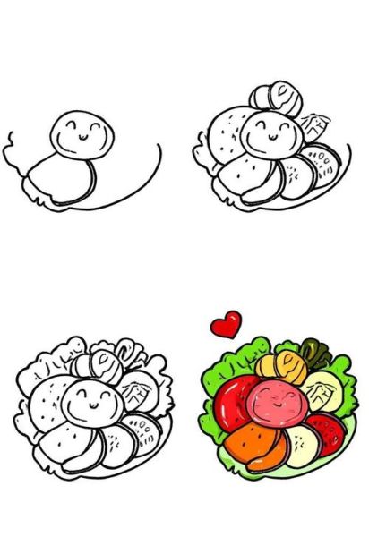 蔬菜水果图片简笔画怎么画_适合儿童的简笔画教程-第2张图片-山城妙识 蔬菜水果图片简笔画怎么画_适合儿童的简笔画教程-第2张图片-山城妙识
