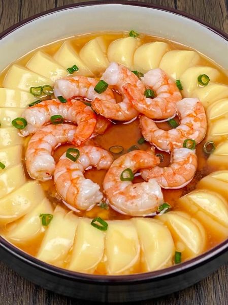 虾仁日本豆腐怎么做_日本豆腐蒸虾仁技巧-第1张图片-山城妙识