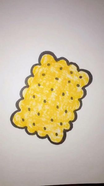 饼干简笔画怎么画_饼干简笔画图片大全-第1张图片-山城妙识