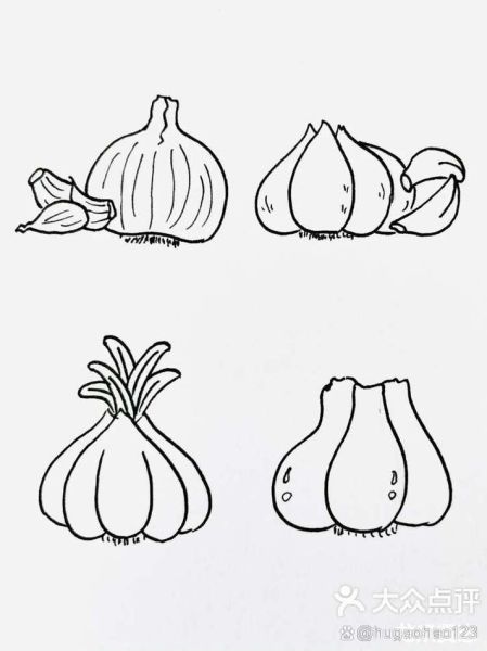 大蒜简笔画怎么画_大蒜图片简笔画教程-第3张图片-山城妙识