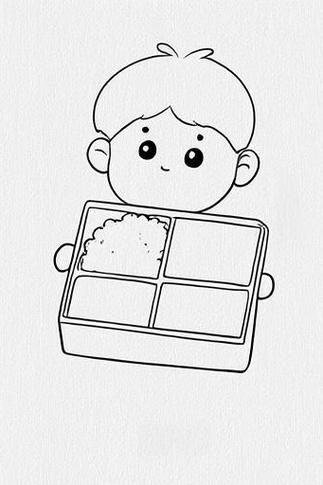 便当盒子简笔画怎么画_便当盒简笔画步骤-第1张图片-山城妙识