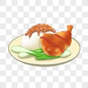 鸡腿饭简笔画怎么画_鸡腿饭简笔画步骤-第2张图片-山城妙识 鸡腿饭简笔画怎么画_鸡腿饭简笔画步骤-第2张图片-山城妙识