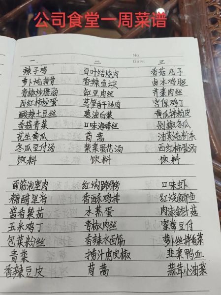 公司食堂菜谱大全_一周午餐吃什么-第1张图片-山城妙识 公司食堂菜谱大全_一周午餐吃什么-第1张图片-山城妙识