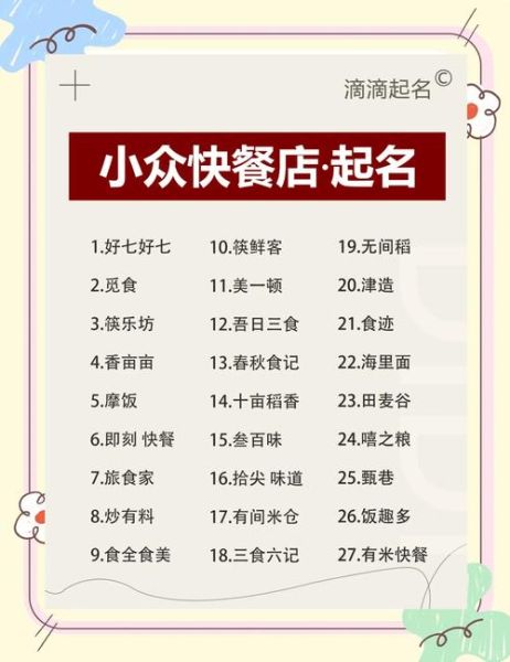 餐饮店名大全_如何起名字-第1张图片-山城妙识