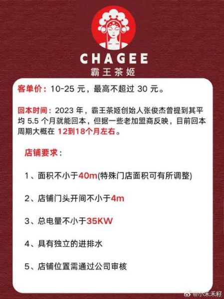 霸王茶姬加盟费多少钱_霸王茶姬加盟条件-第1张图片-山城妙识