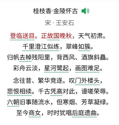 桂枝香金陵怀古王安石_为何千古传诵-第3张图片-山城妙识