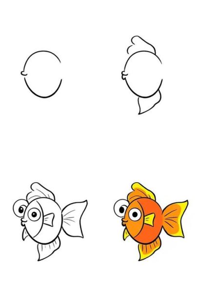 金鱼图片卡通怎么画_金鱼卡通简笔画教程-第1张图片-山城妙识 金鱼图片卡通怎么画_金鱼卡通简笔画教程-第1张图片-山城妙识