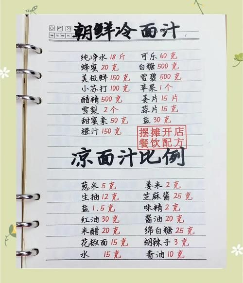 冷面调料怎么调_正宗冷面汤料配方-第1张图片-山城妙识