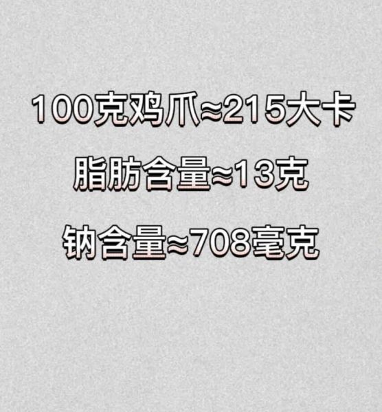 鸡爪的热量是多少_减肥能吃吗-第2张图片-山城妙识