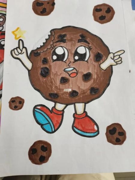 饼干简笔画彩色怎么画_彩色饼干简笔画教程-第2张图片-山城妙识