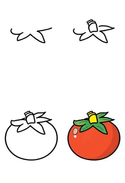 西红柿简笔画怎么画_西红柿图片简笔画教程-第2张图片-山城妙识