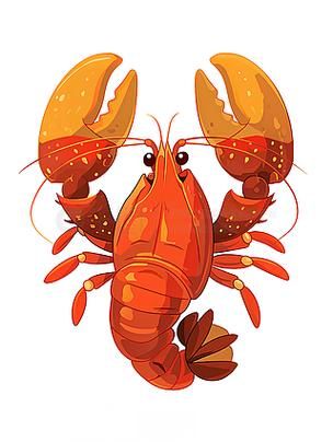 龙虾图片卡通怎么画_龙虾卡通图片素材哪里找-第2张图片-山城妙识