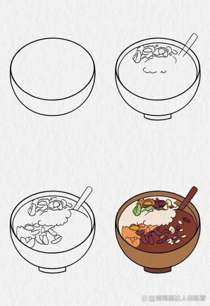 腊八粥卡通图片怎么画_腊八粥卡通简笔画教程-第2张图片-山城妙识